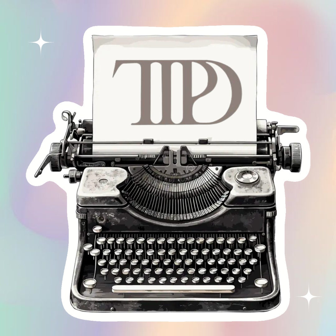 The Tortured Poets Department Typewriter Taylor Swift Sticker - Etsy