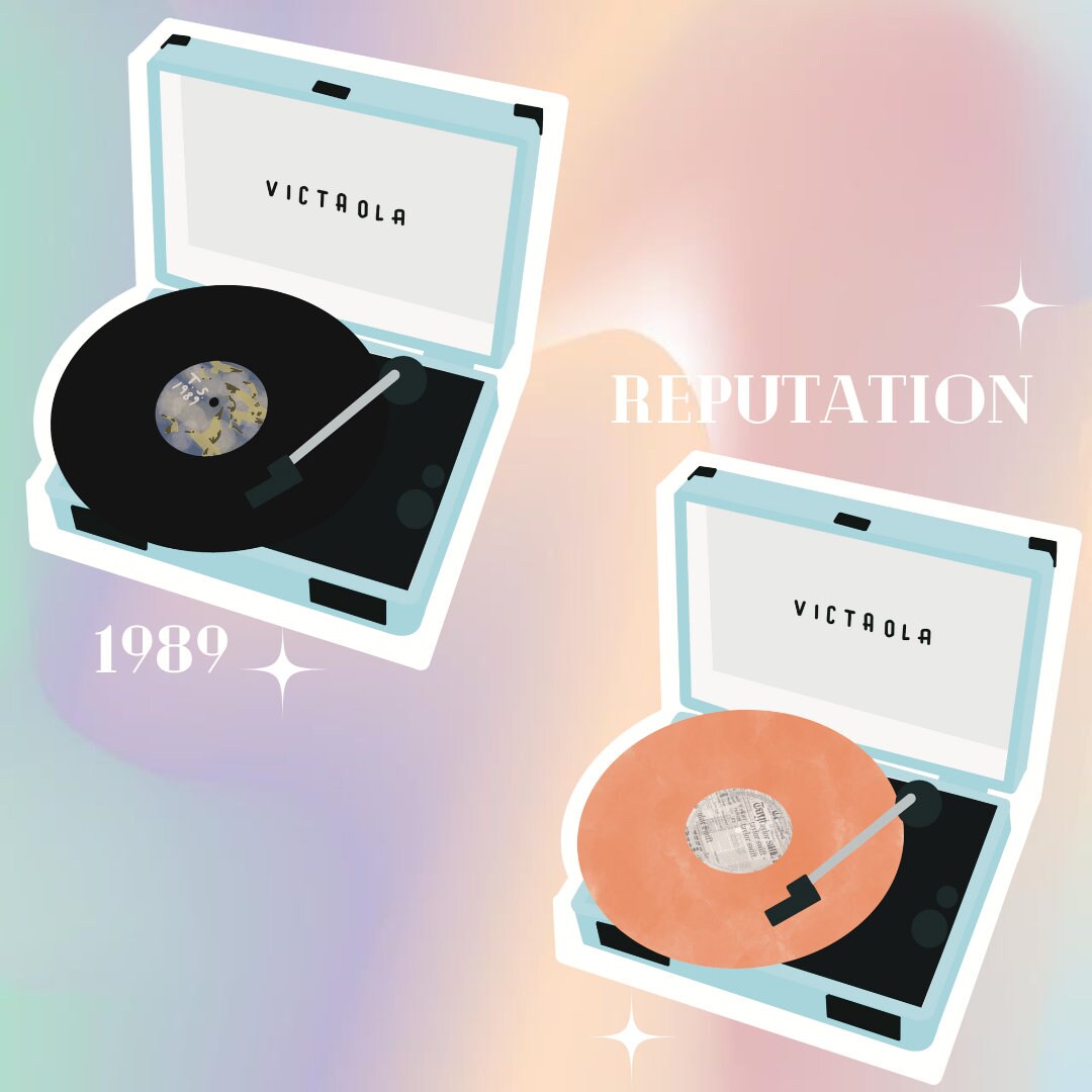 Taylor Swift Record Player Album Stickers individual and Packs - Etsy
