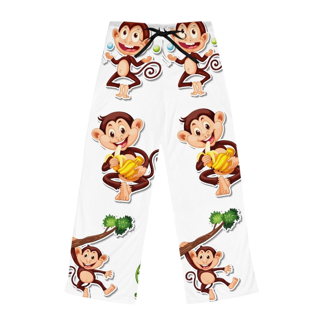 Women's Monkey Pajama Pants - Etsy