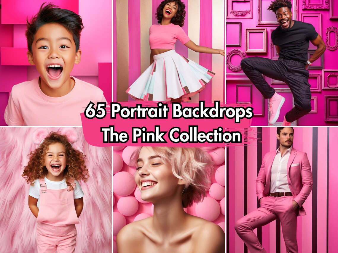 65 Pink Portrait Photography Backdrops Collection: Pink Digital Photo ...