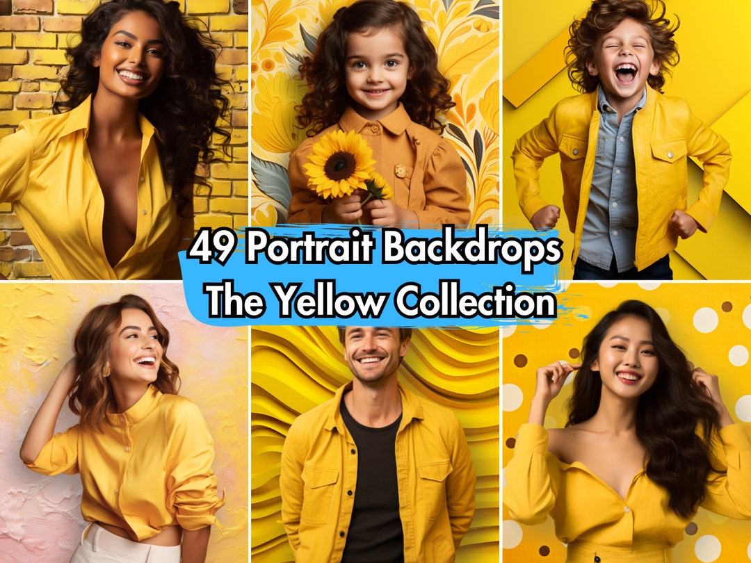 49 Yellow Digital Backdrops Ultimate Collection: Portrait Photography ...