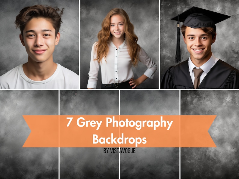 Best Grey & Black Photography Backdrop Set for Portrait, Product ...