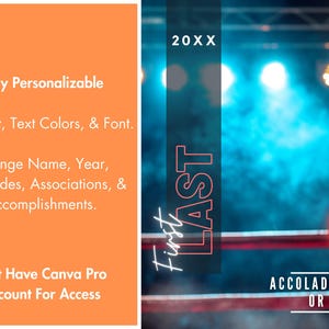 Boxing Poster Canva Template | Custom Boxing Poster Template, Sports ...