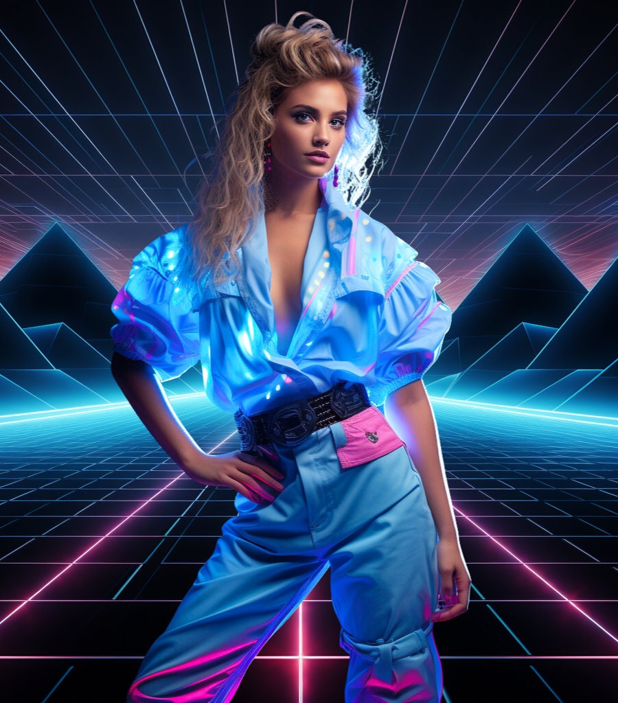 16 Retro 80s Photo Backdrops Digital Backgrounds: Synthwave, Neon, Lofi ...