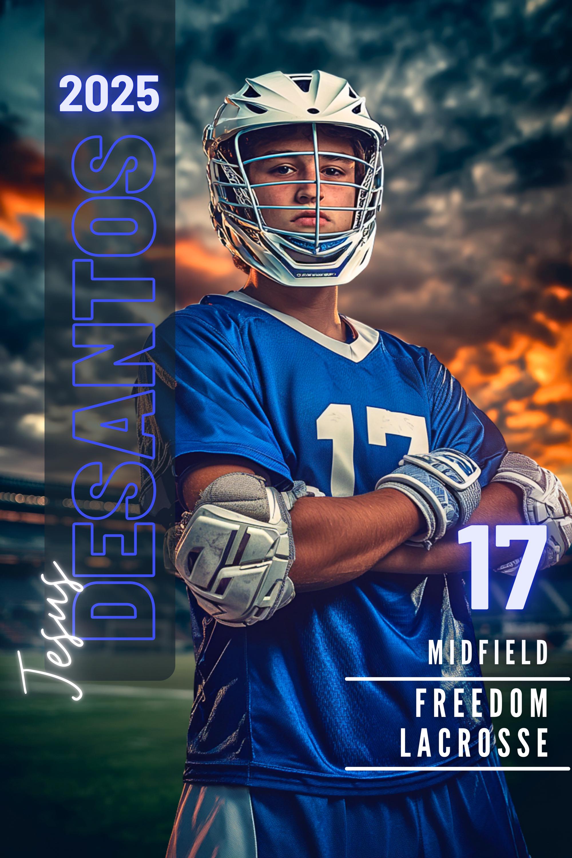 Lacrosse Banner Template | Editable in Canva | Digital Background for ...