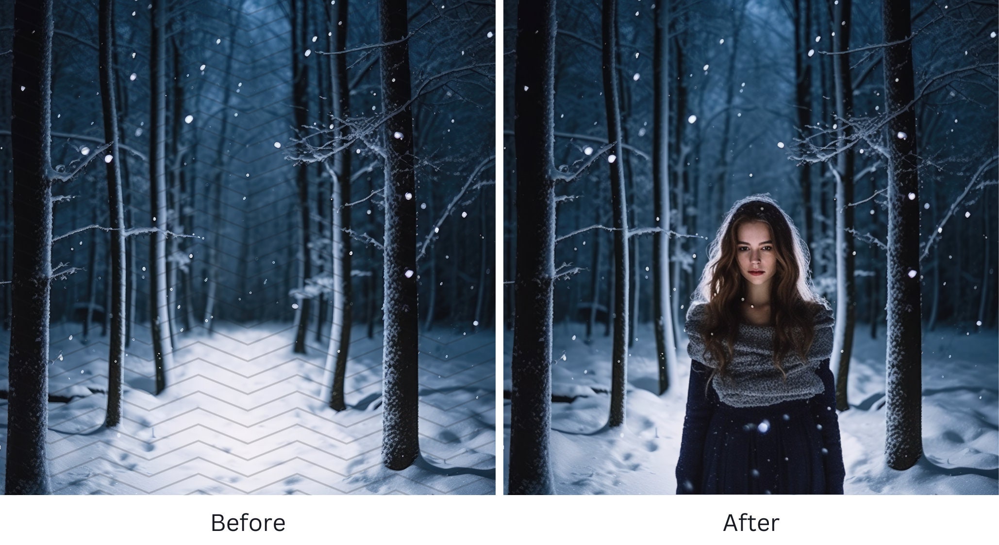 13 Enchanted Winter Forest Digital Backdrops | Snowy Wonderland for ...