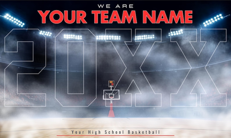 Basketball Team Banner & Poster Template | Editable in Canva | Digital ...