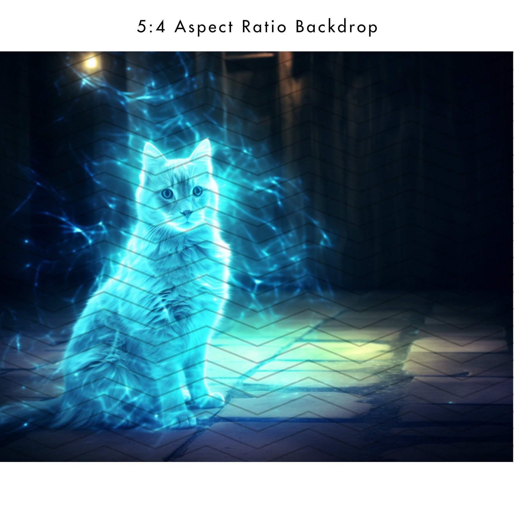 Magical Wizard Cat Patronus Digital Backdrop Enchanting & Spellbinding ...