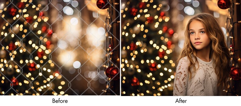 19 Christmas Bokeh Digital Background Set Holiday Photo Backdrops W ...