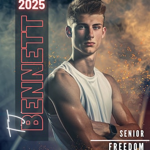 Track and Field Canva Template | Track Background for Senior Sports ...