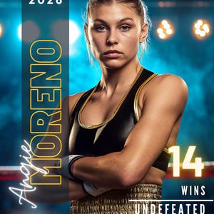 Boxing Poster Template | Editable in Canva | Custom Poster, Banner ...