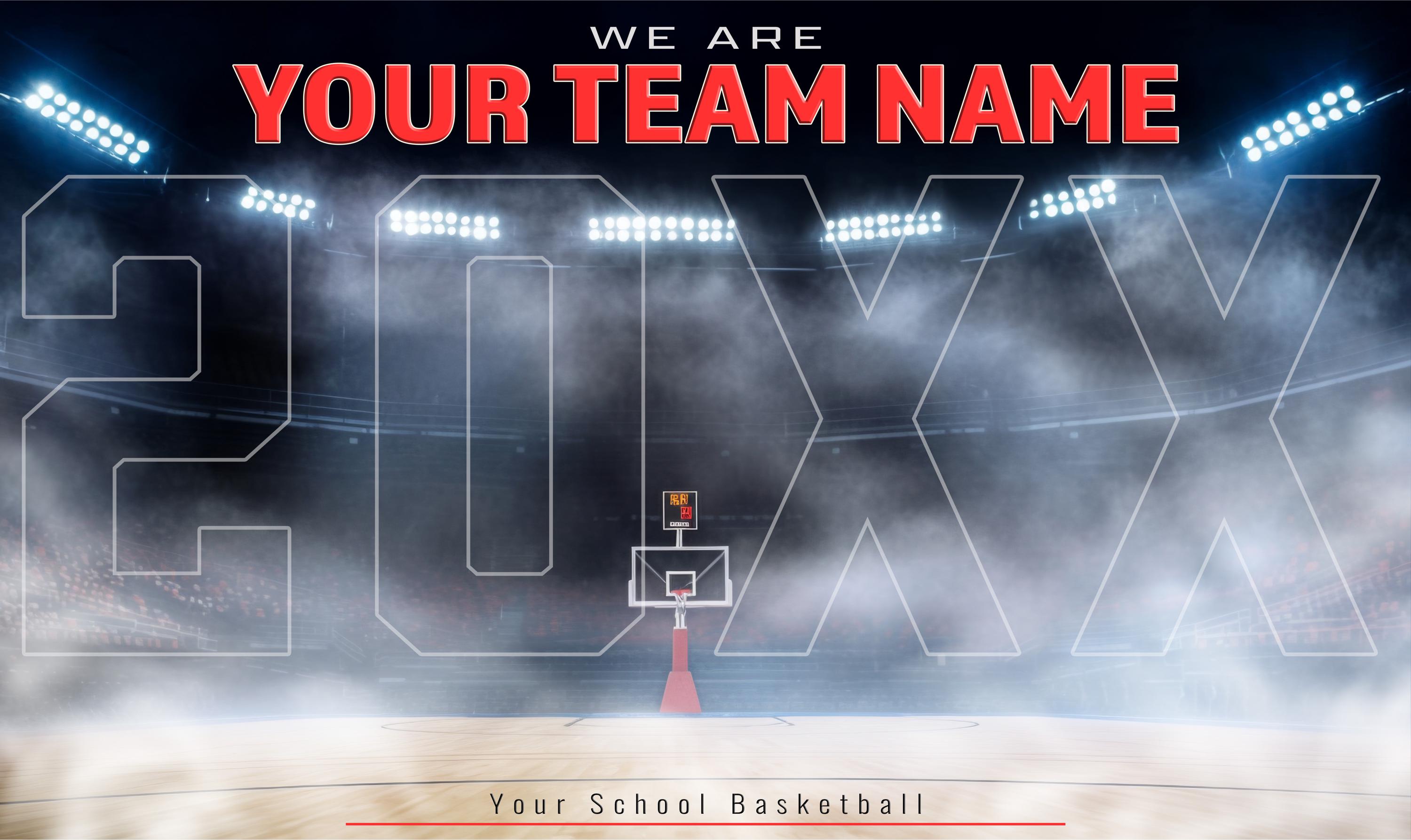 Basketball Team Banner & Poster Photoshop Template | Digital Basketball ...