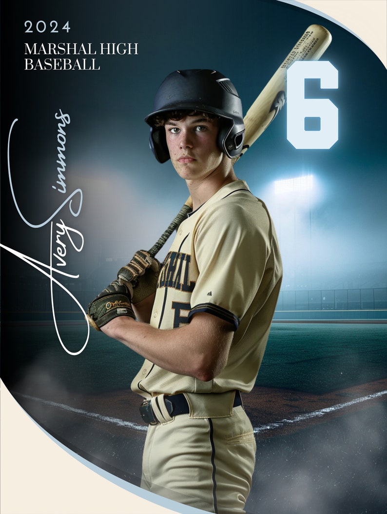 Baseball Poster & Card Template | Editable in Canva | Custom Posters ...
