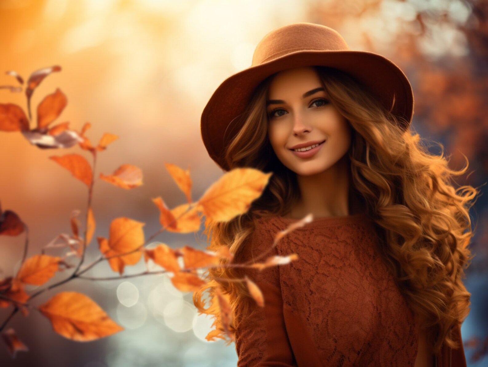 22 Fall Backdrops & Photo Overlays | Digital Autumn Forest Background ...