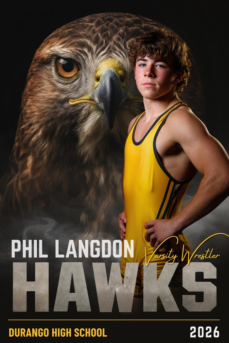 Wrestling Poster Template | Editable in Canva | 42 Mascot Backgrounds ...