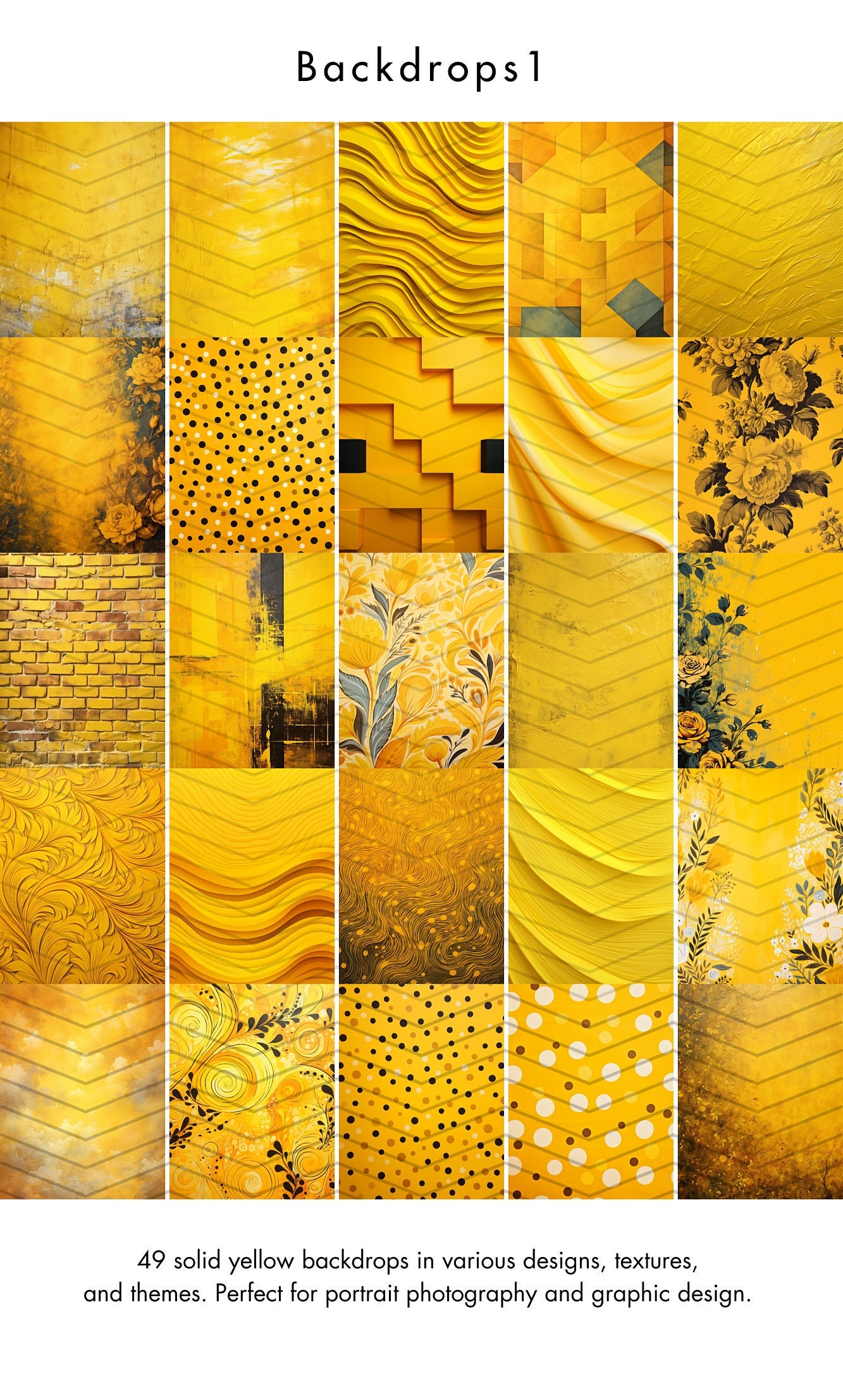 49 Yellow Digital Backdrops Ultimate Collection: Portrait Photography ...