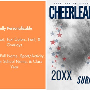 Cheer Poster Template | Editable in Canva | Cheer Banner, Dance Team ...