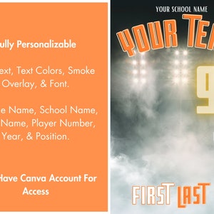 Sports Poster Canva Template | Custom Senior Banners, Baseball Cards ...