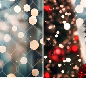 19 Christmas Bokeh Digital Background Set | Holiday Photo Backdrops W ...