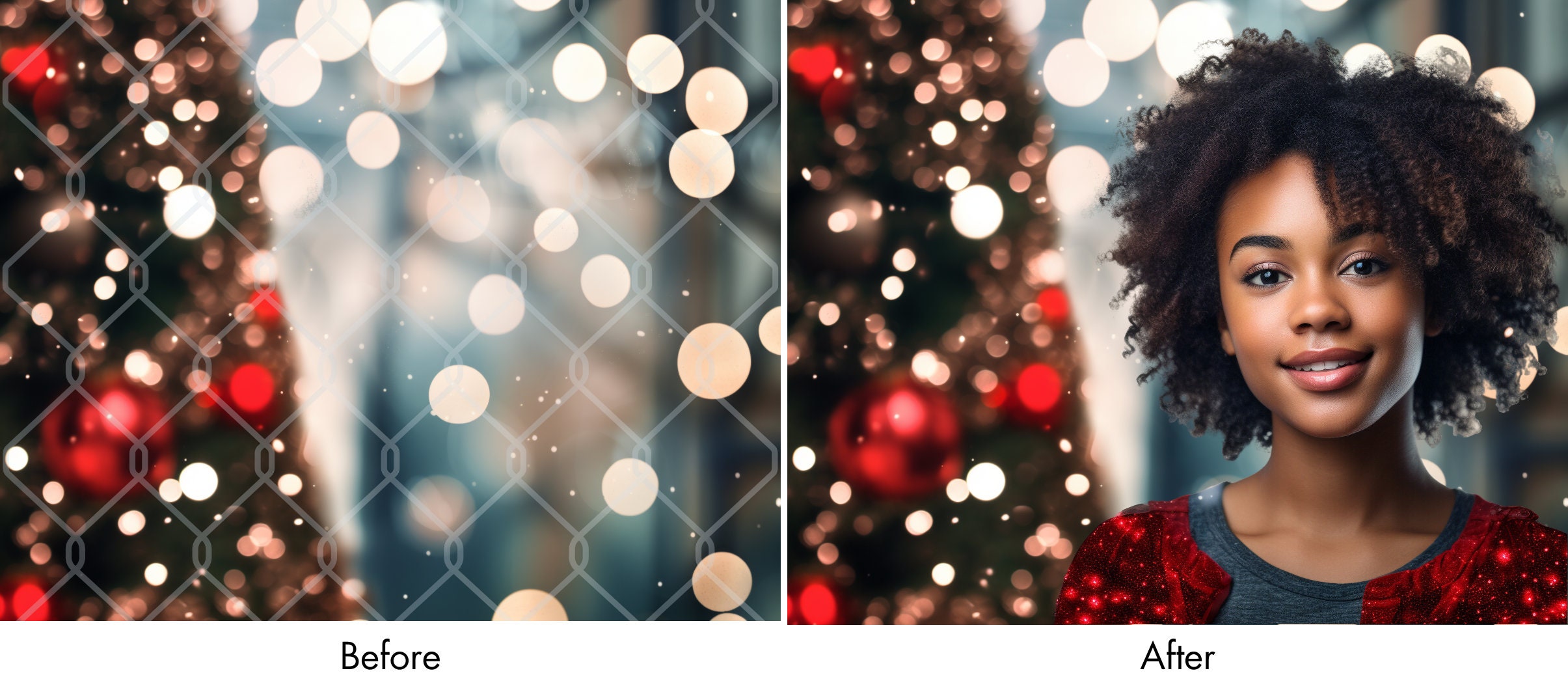 19 Christmas Bokeh Digital Background Set Holiday Photo Backdrops W ...