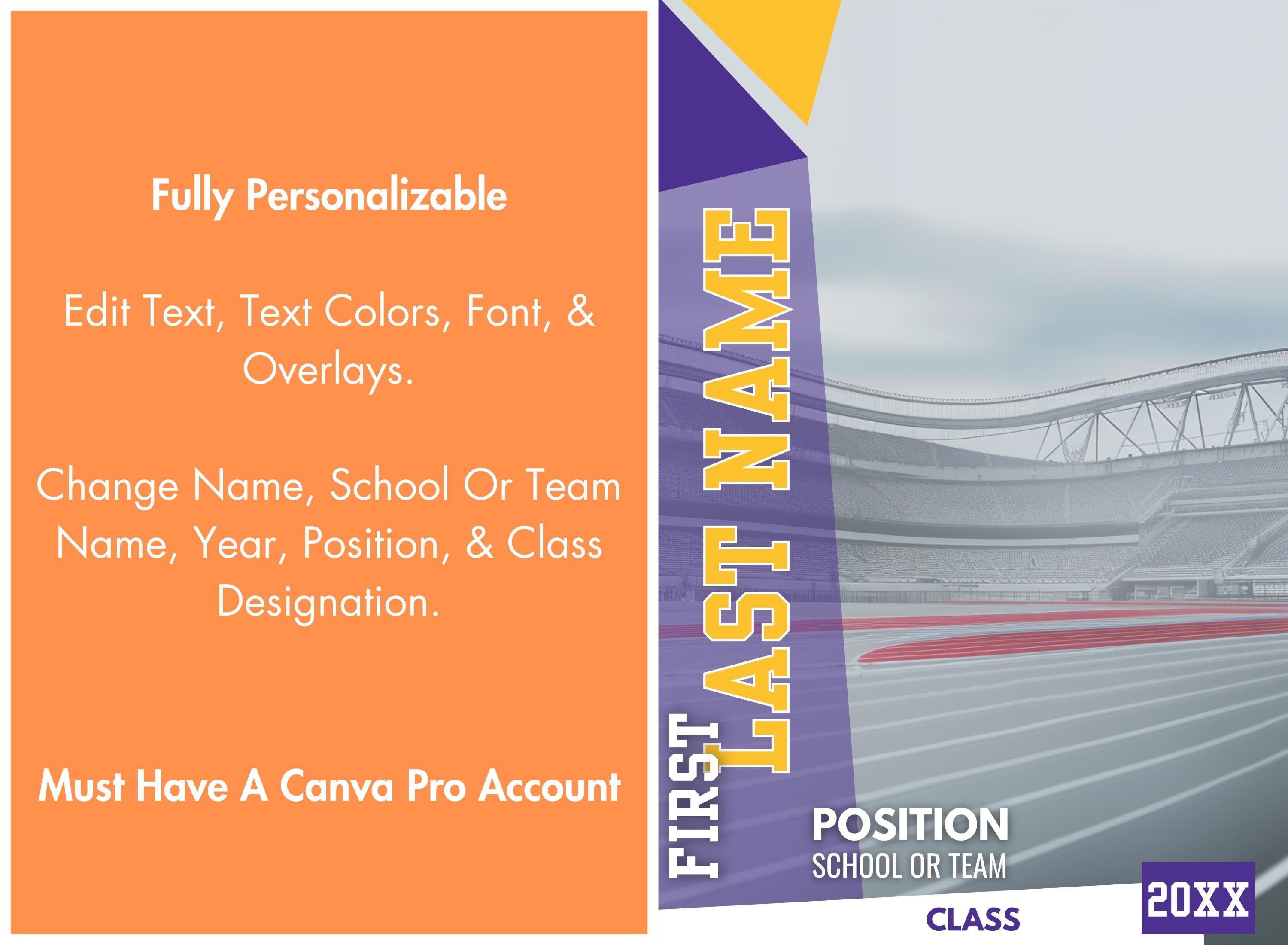 Track & Field Banner Canva Template | Track Background for Sports ...