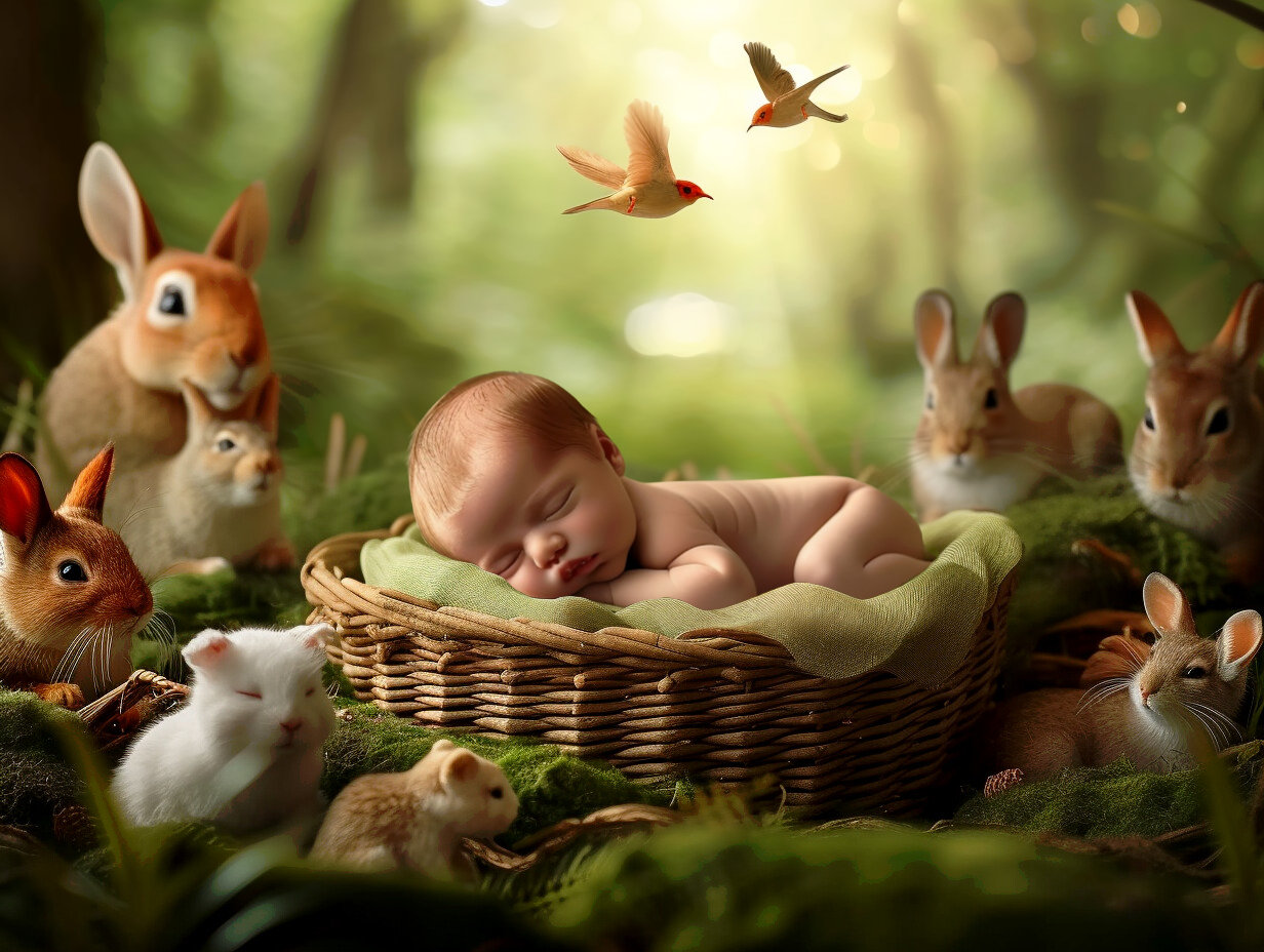 Enchanted Forest Digital Background for Newborn Photoshoot Cute Forest ...