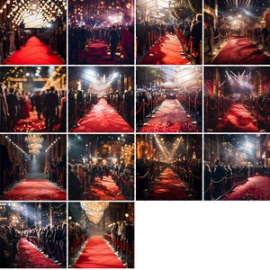 14 Red Carpet Photography Backdrops: Hollywood Theme Digital Photo ...