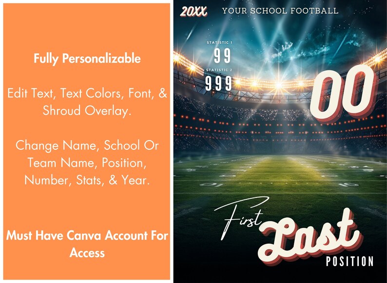 Football Poster Template | Editable in Canva | Custom Posters, Banners ...