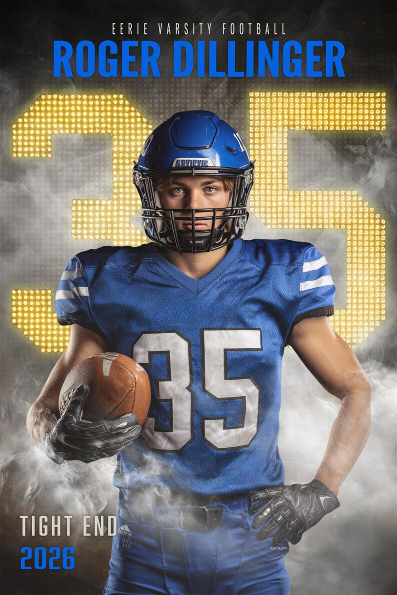 Football Photoshop Template | Custom Sports Poster, Football Banner ...