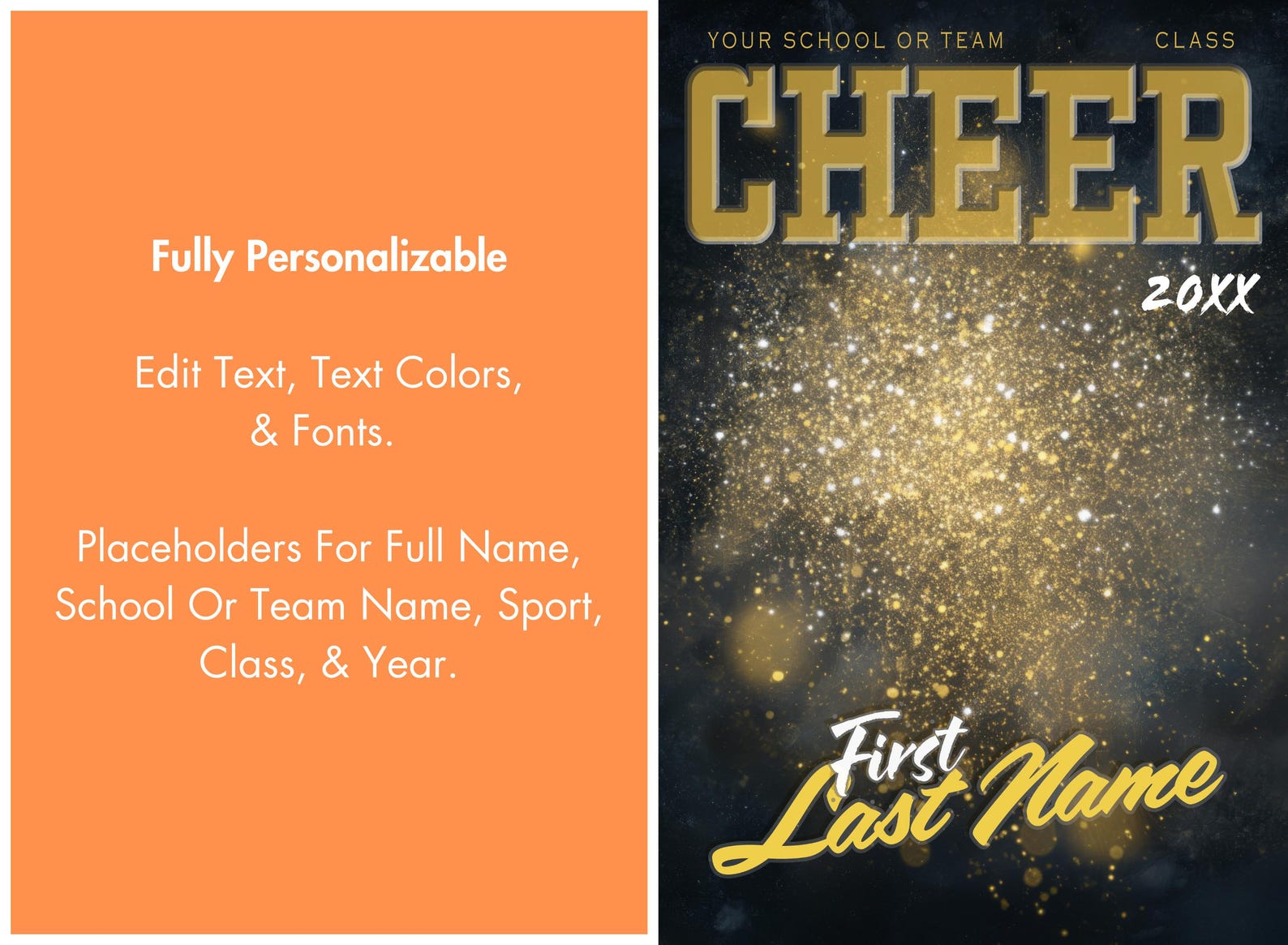 Cheerleading Poster Photoshop Template | Dance Poster, Cheer Banner ...