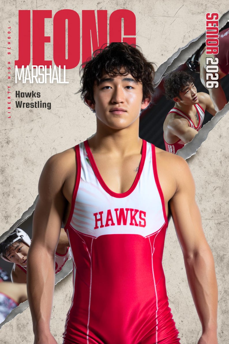 Wrestling Canva Template for Custom Posters, Senior Banners, Wrestler ...