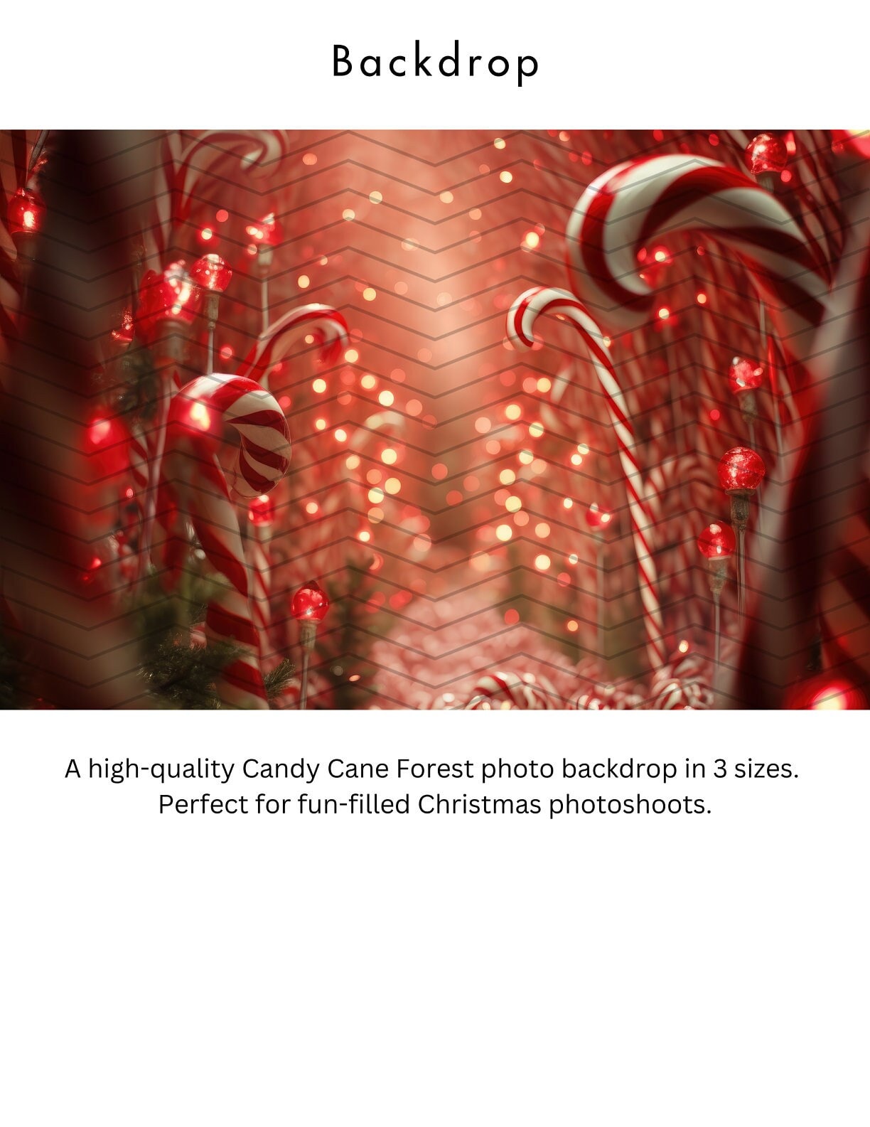 Candy Cane Forest Digital Background Christmas Photo Backdrop Family ...