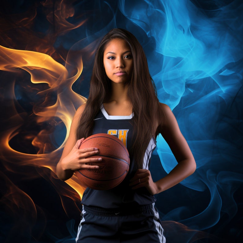 30 Fire & Smoke Digital Backdrops for Sports- Basketball, Football ...