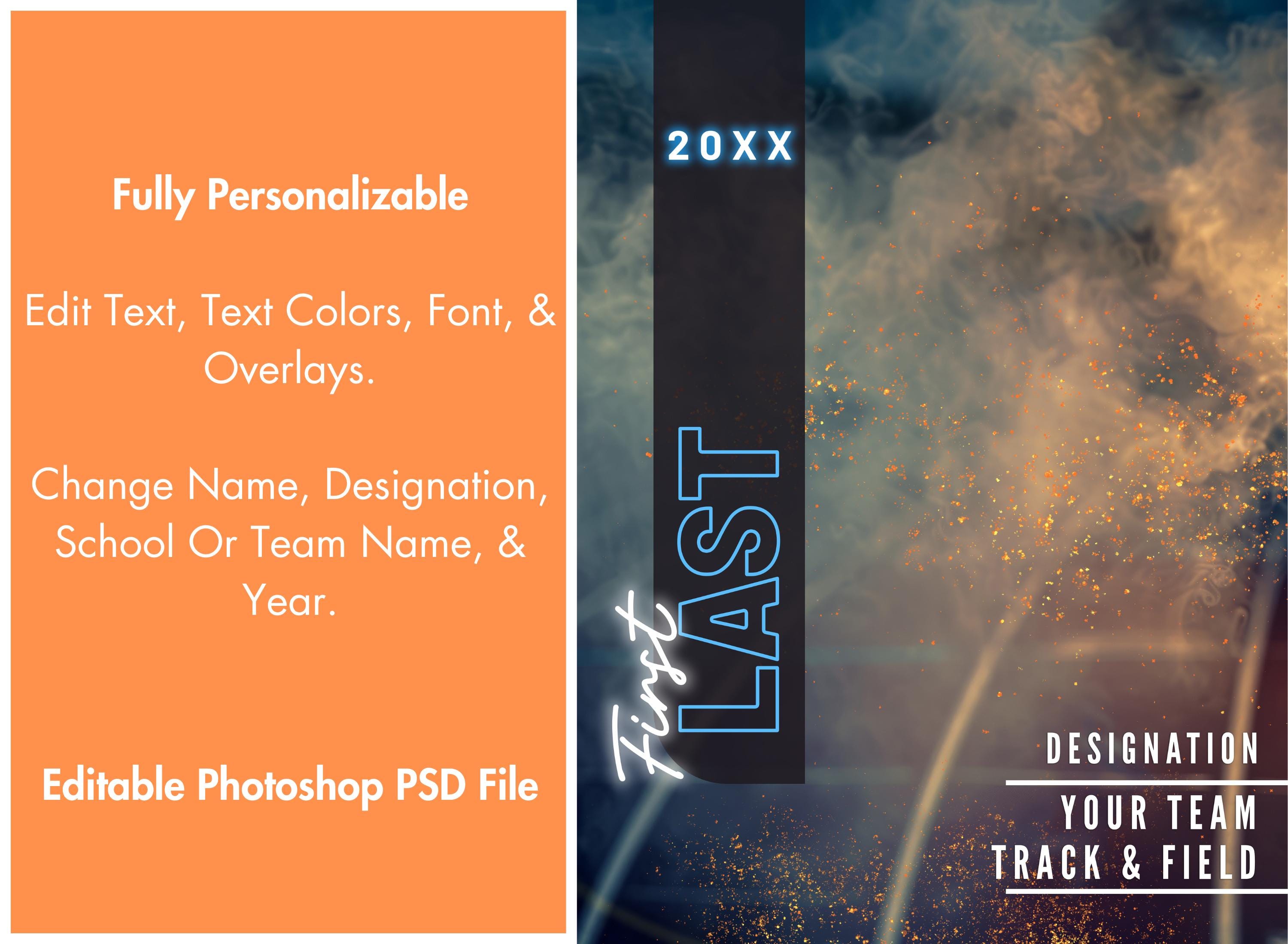 Track & Field Photoshop Template for Custom Posters and Banners ...