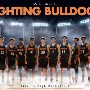 Basketball Team Banner & Poster Canva Template | Digital Basketball ...