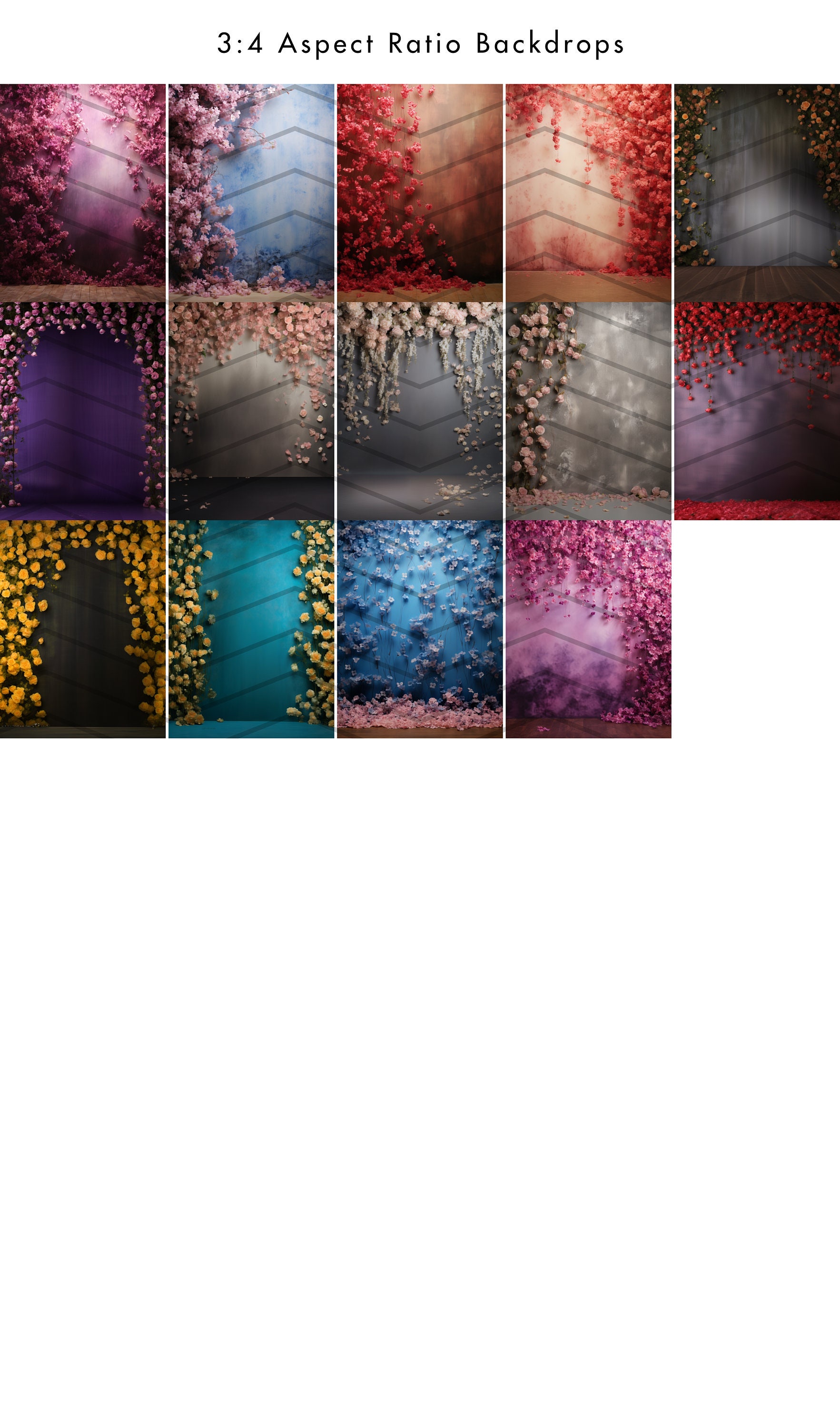 44 Fine Art Digital Studio Backdrop for Floral Maternity Portrait ...