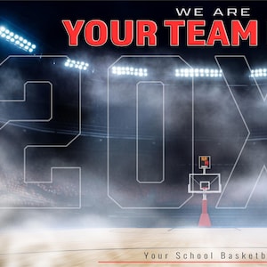 Basketball Team Banner & Poster Canva Template | Digital Basketball ...