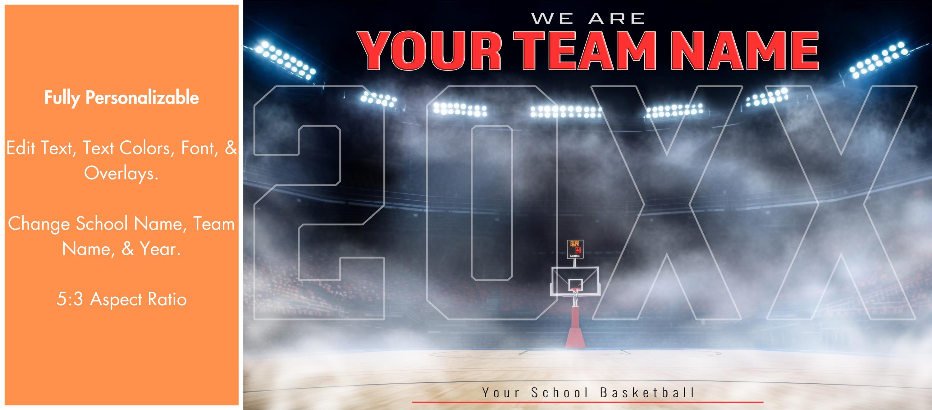 Basketball Team Banner & Poster Canva Template | Digital Basketball ...