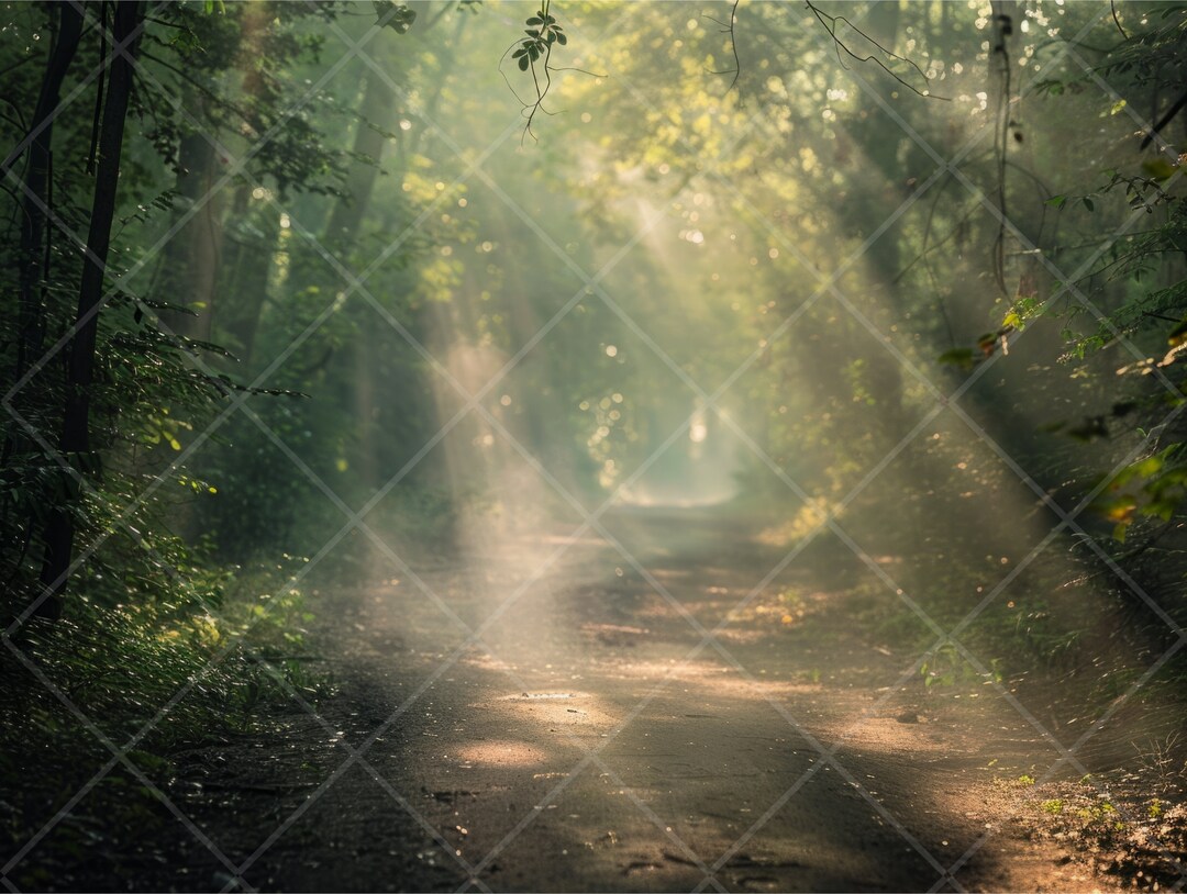 Enchanted Summer Forest Digital Backdrop | Fairy, Elven Forest Theme ...