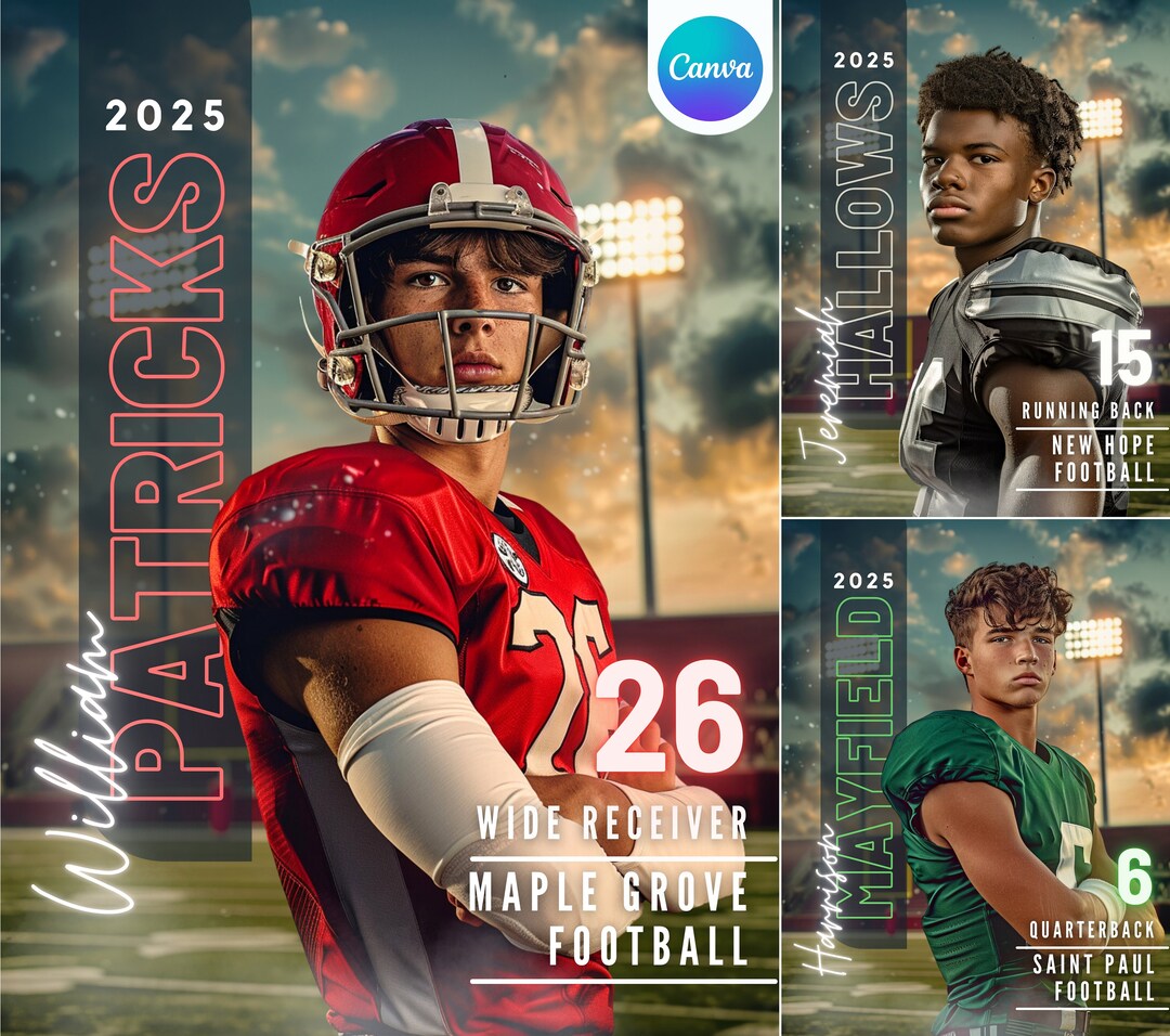 Football Poster Canva Template | Sports Background & Digital Backdrop ...