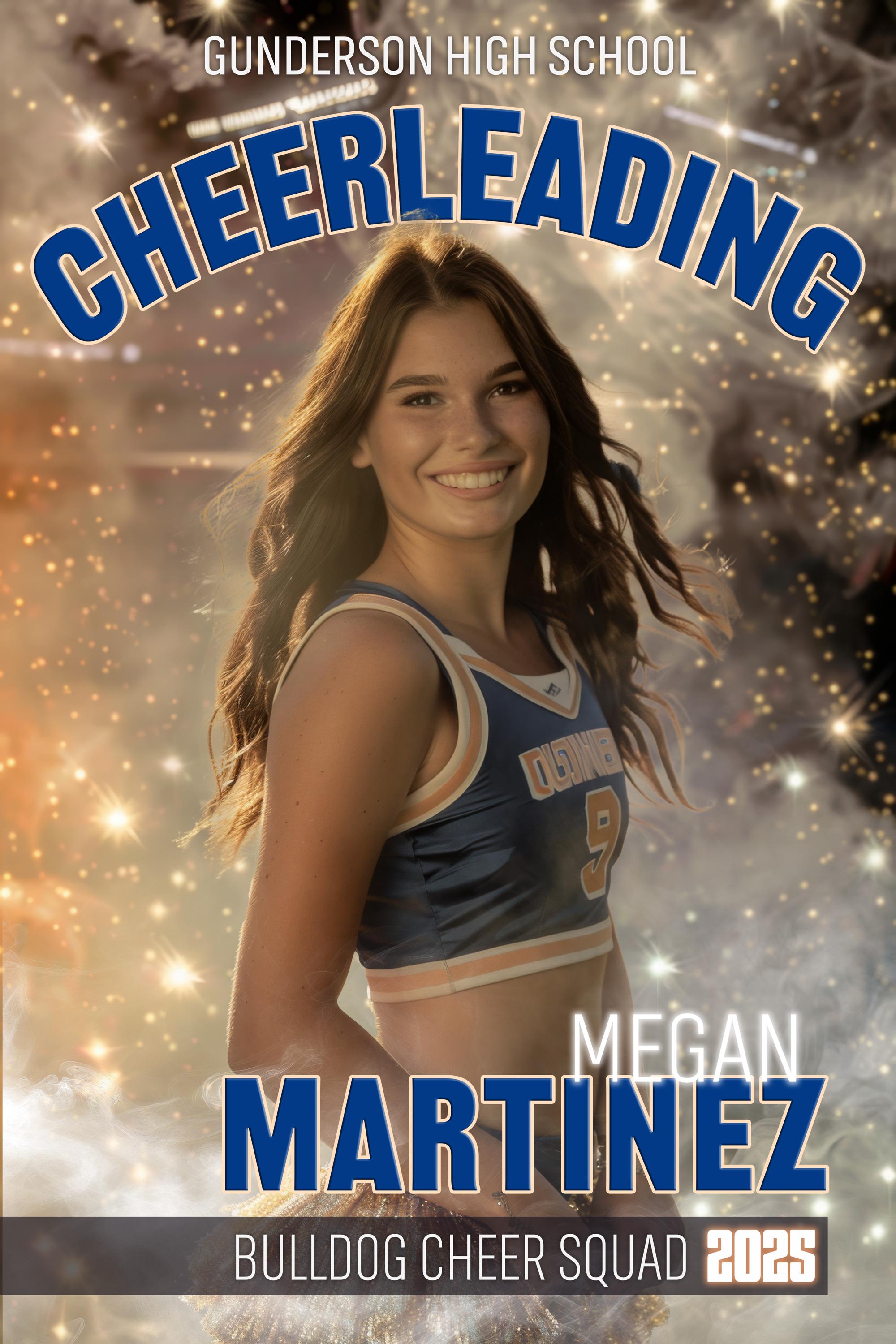 Cheerleader Photoshop Template | for Cheer & Dance Banner, Senior ...