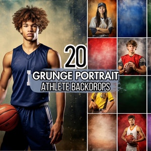 20 Grunge Athlete Photo Backgrounds: Digital Sports Backdrops for ...