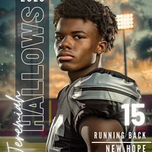 Football Poster Canva Template | Sports Background & Digital Backdrop ...