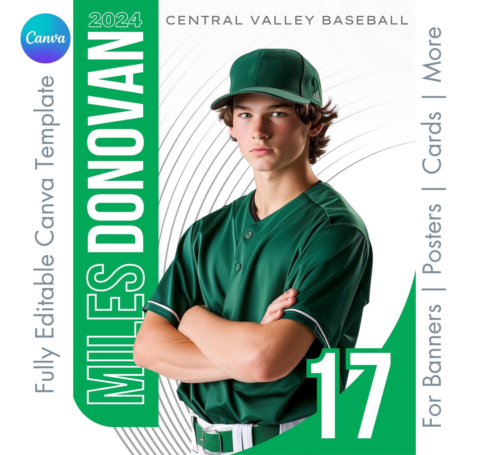 7 Canva Sports Templates Bundle | Create Custom Posters, Senior Banners ...