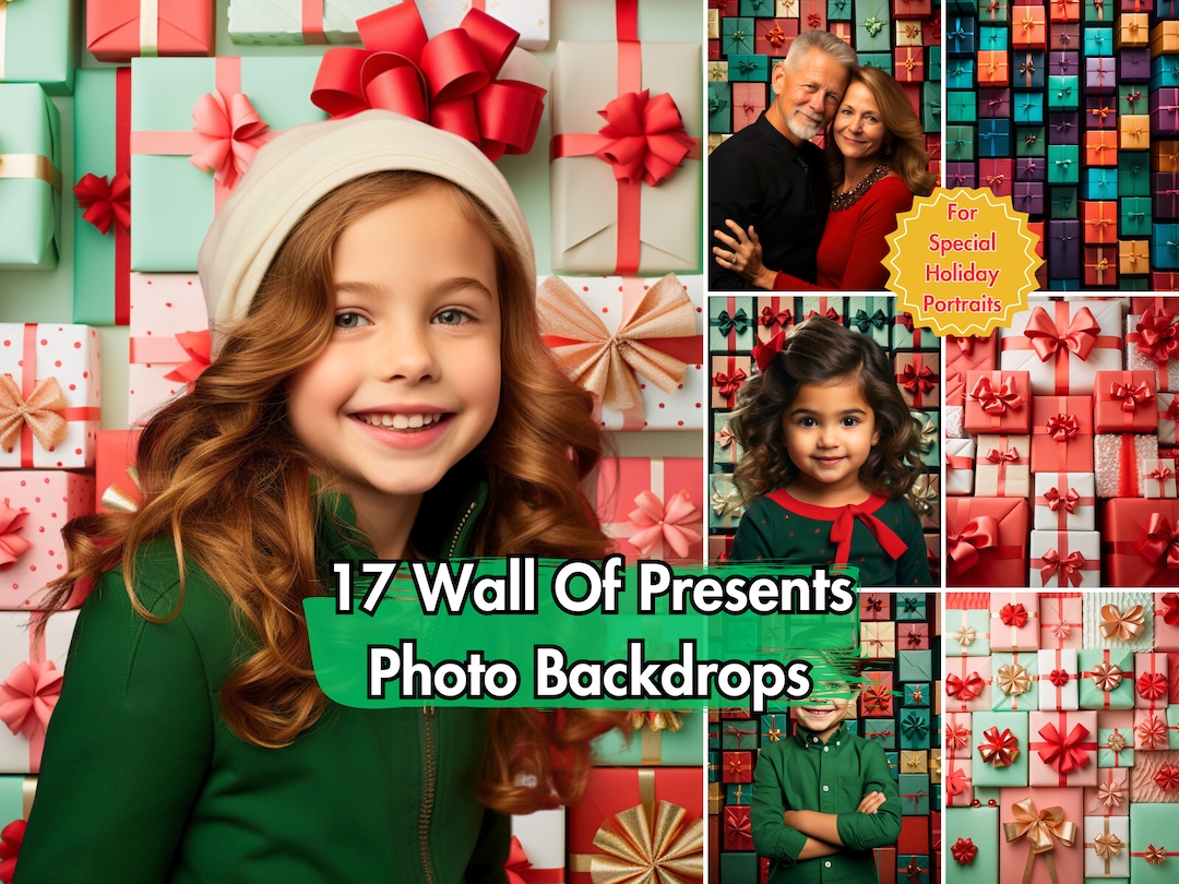 17 Christmas Digital Backdrops for Portrait Photography | Festive ...