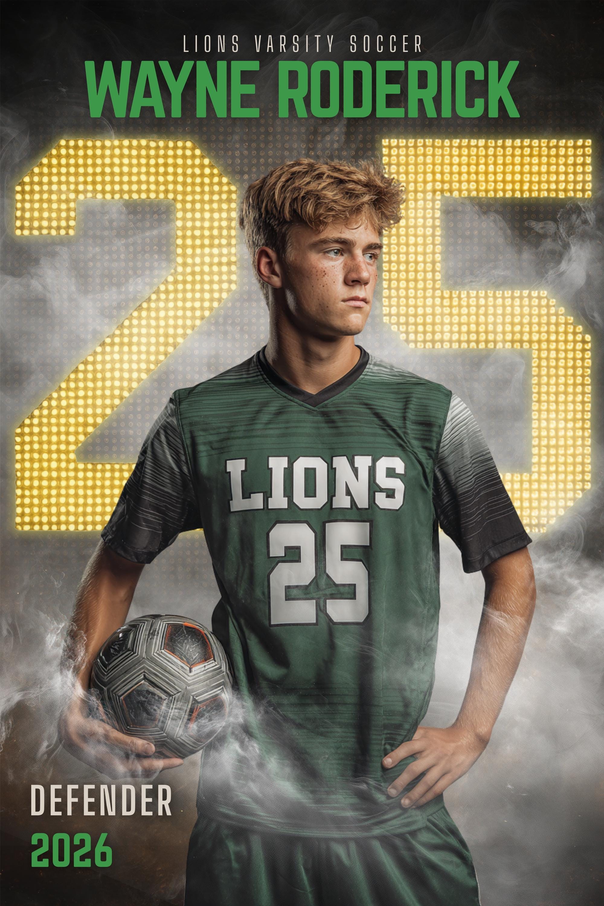 Soccer Poster Template | Editable in Canva | Senior Banner, Custom ...