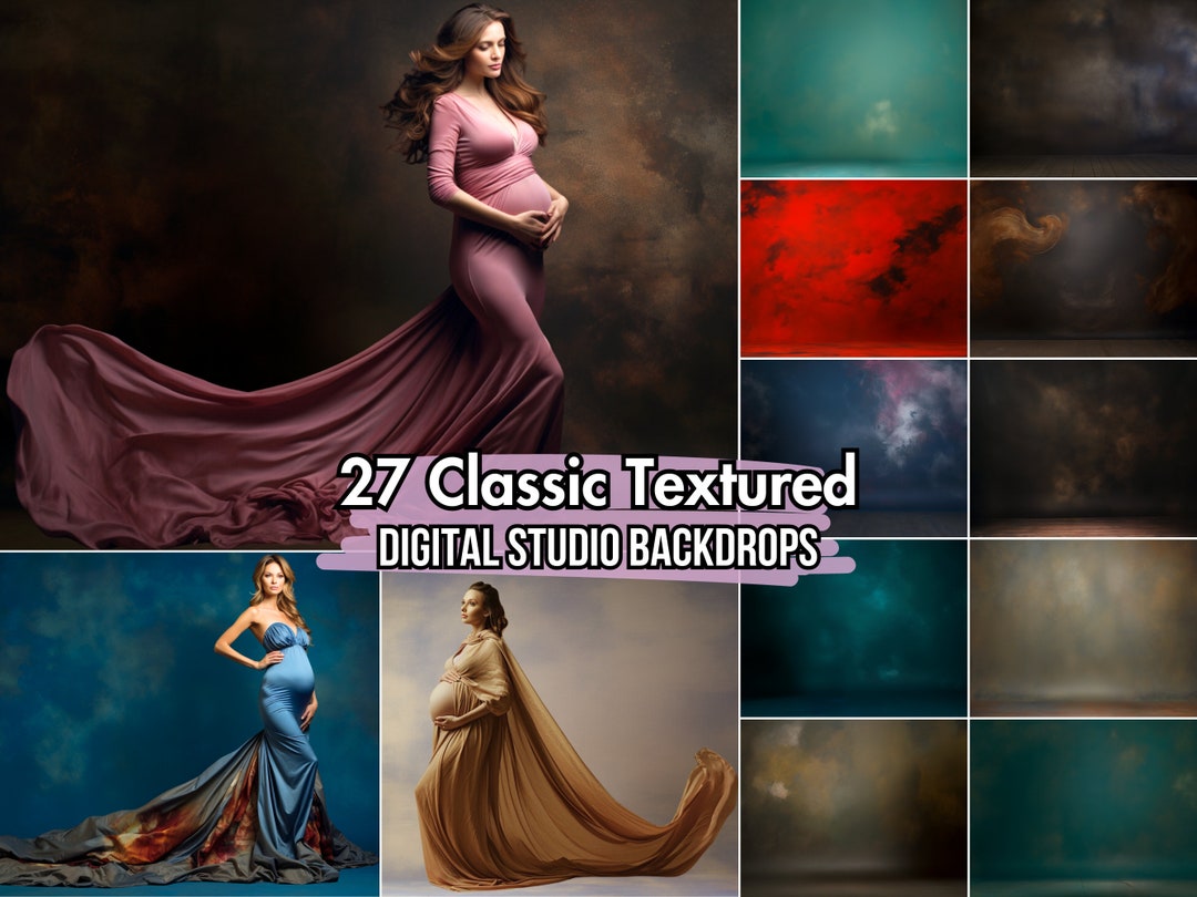 27 Digital Studio Backdrops for Classic Portrait & Maternity ...