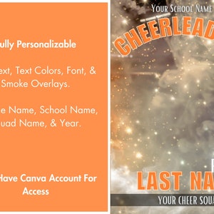 Cheerleader Canva Template | for Cheer & Dance Banner, Senior Sports ...