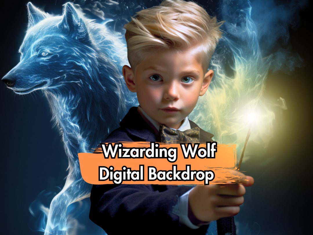 Wizard's Wolf Digital Photography Backdrop | Magic Wizard Background ...