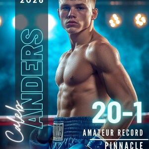 Boxing Poster Photoshop Template | Custom Boxing Backdrop & Digital ...